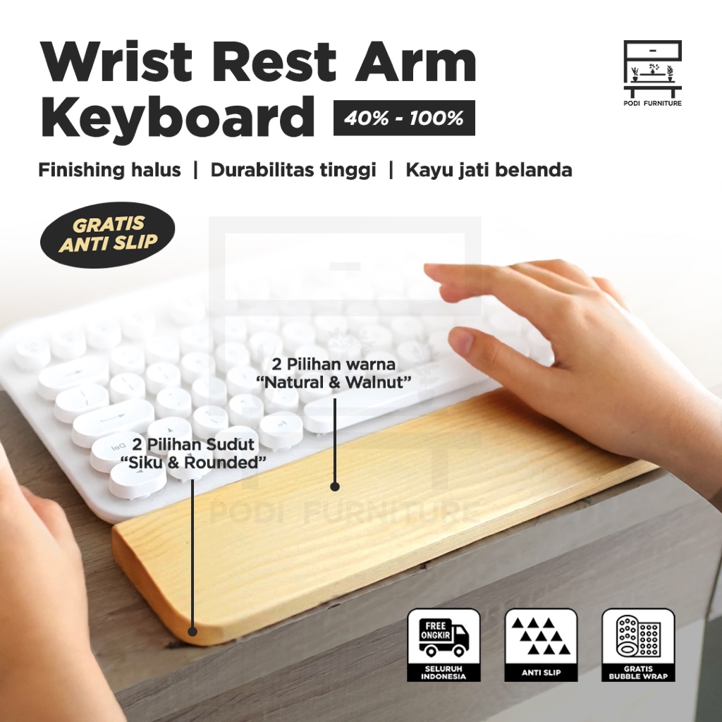 Jual Podi Wrist Rest Arm keyboard/ Palm Rest Keyboard / Wrist pad ...