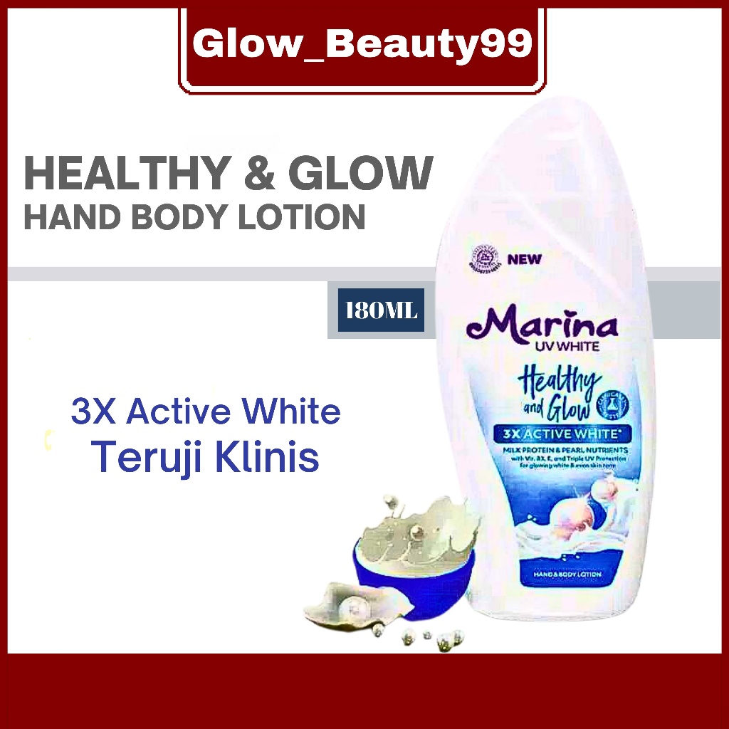Jual HANDBODY MARINA UV WHITE HB BRIGHT HEALTHY GLOW COLLAGEN - Health ...