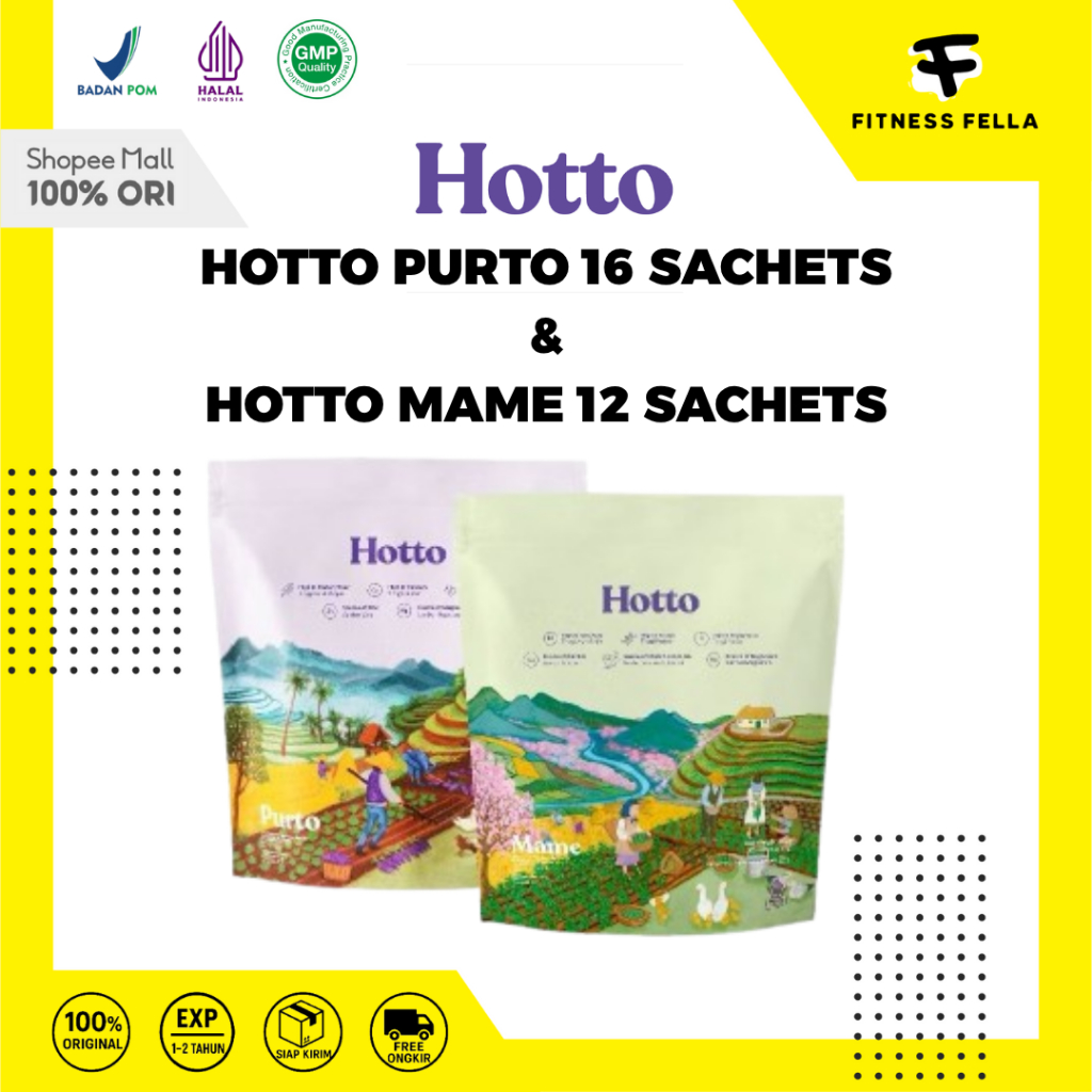 Jual Hotto Purto 1 Pouch 16 Sachets / Hotto Mame 1 Pouch 12 Sachets Multigrain Superfood Meal ...