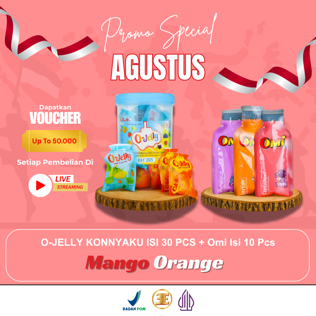 Jual Promo/Sale/ O Jelly/Jeli/Ager Konnyaku/ Isi 30 pcs/Omi/Minuman ...