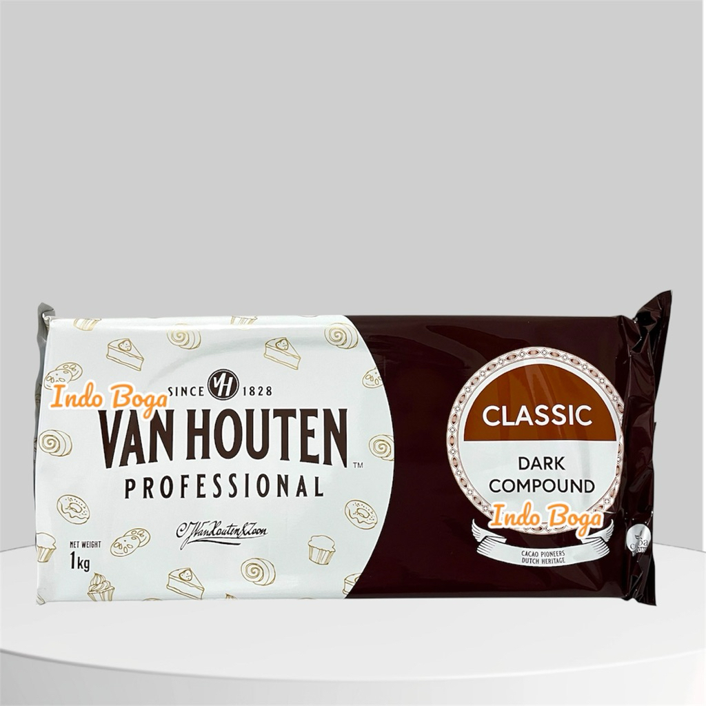 Jual Van Houten Professional Classic Dark Compound Chocolate 1 kg / VHP ...