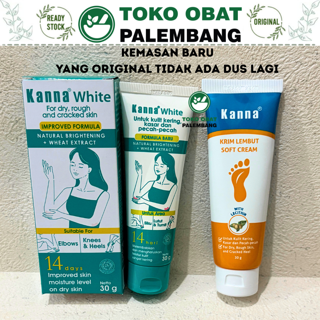Jual KANNA KRIM LEMBUT 30GRAM KANNA WHITE ULIT KERING KASAR PECAH SOFT ...