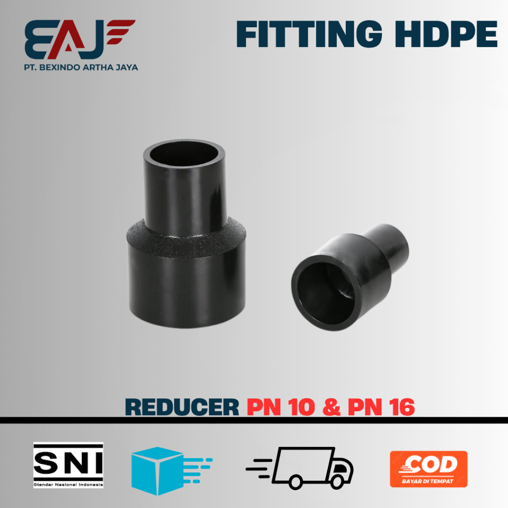 Jual Reducer Pipa Hdpe Ukuran 110 x 63 mm PN 10 dan PN 16 | Reducer ...