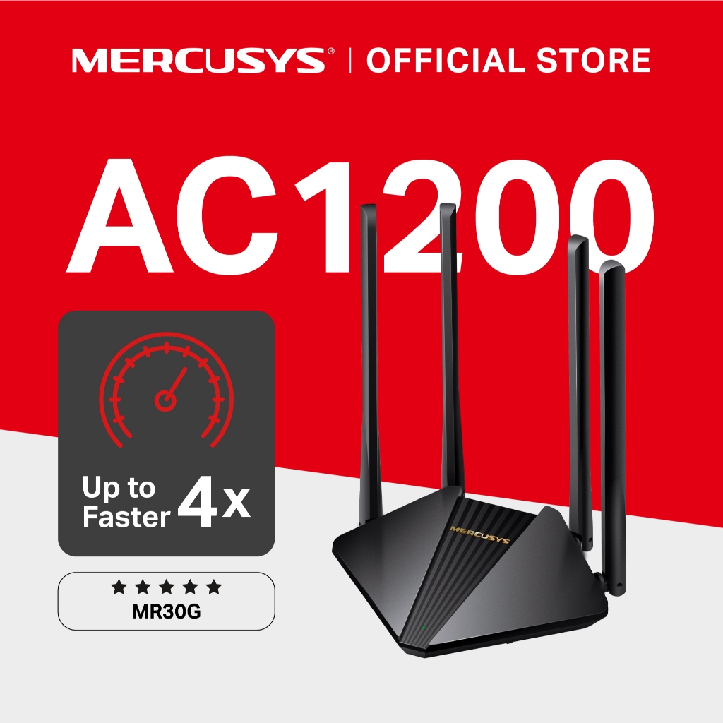 Jual Mercusys | MR30G | Router Wi-Fi AC1200 | 2.4G 5G Dual Band ...