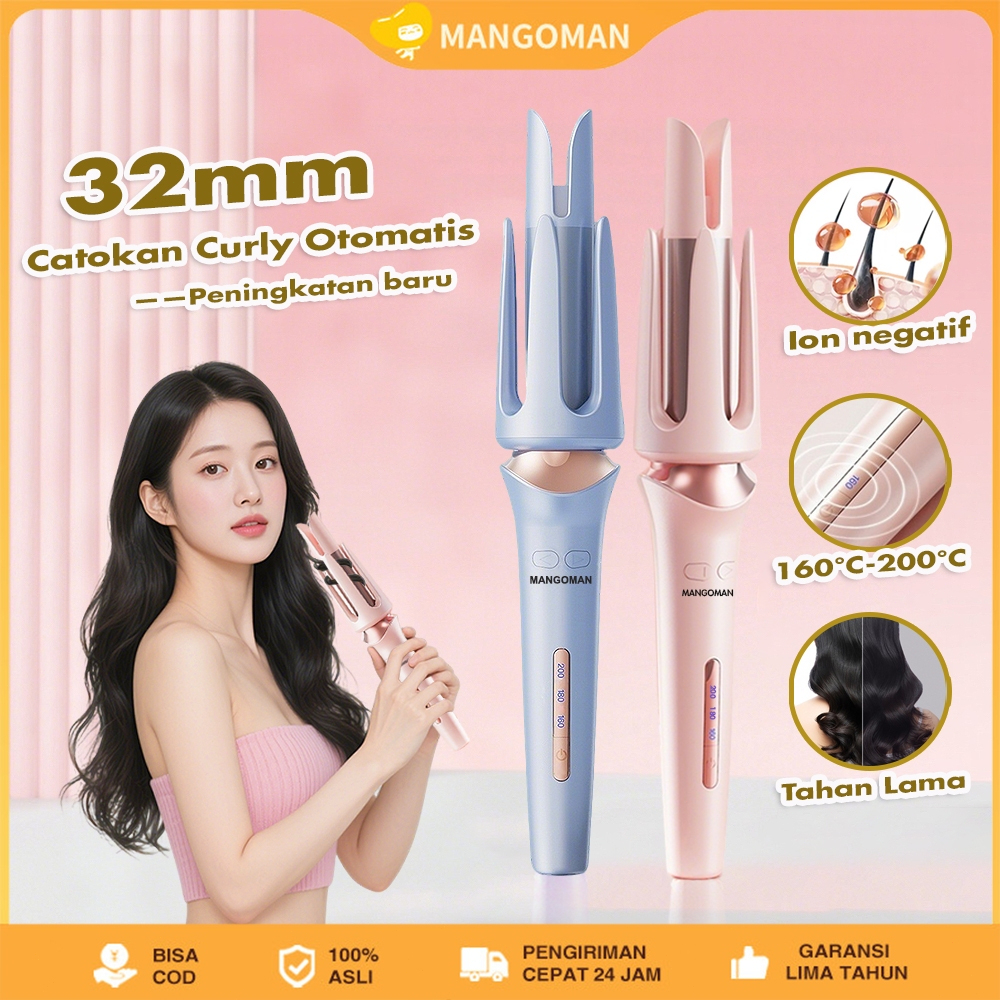 Jual MANGOMAN Catokan Curly Otomatis 32MM Ceramics Curly Catokan Keriting Tampilan suhu LED ...