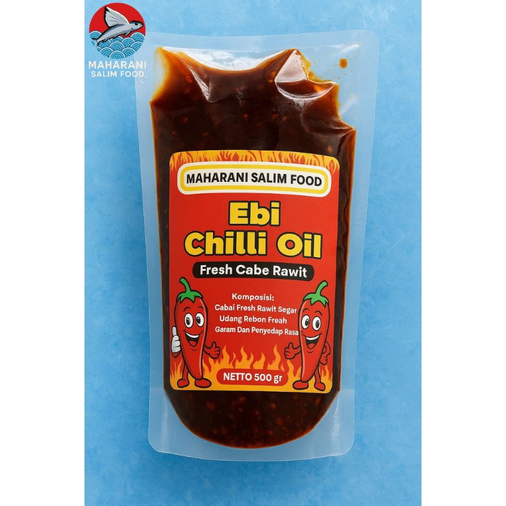 Jual CHILI OIL/ EBI CHILI OIL/MINYAK CABE/PREMIUM 500GRM | Shopee Indonesia