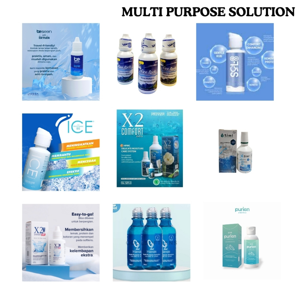 Jual (Grosir Min. 10 Botol) Cairan Pembersih Softlens X2 ICE SIMI O2 A+ ...