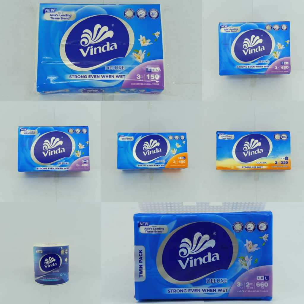 Jual VINDA TISSUE DELUXE DAN CLASSIC UKURAN S/M/L | Shopee Indonesia