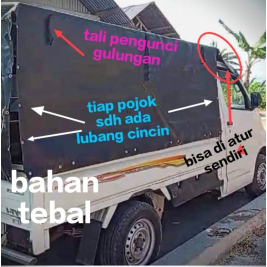 Jual terpal tenda kerodong mobil sayur zebra dan carry 1,0(sesuai ...