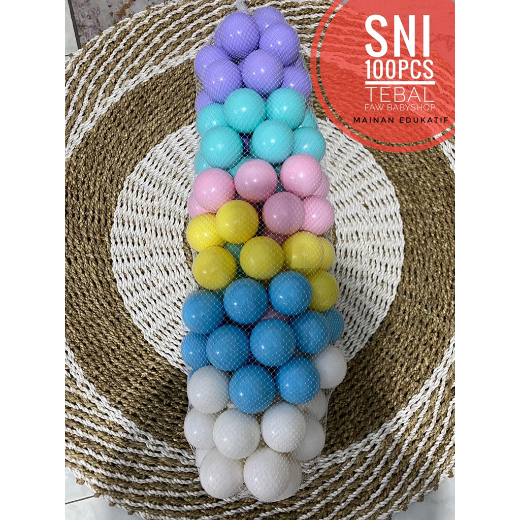 Jual Bola Mainan isi 100 pcs SNI Tebal HIGH QUALITY / Mainan Edukatif ...