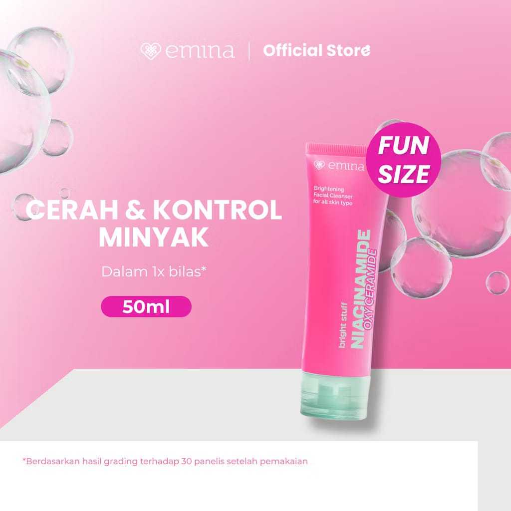 Jual Emina Bright Stuff Niacinamide Oxy Ceramide Brightening Facial ...