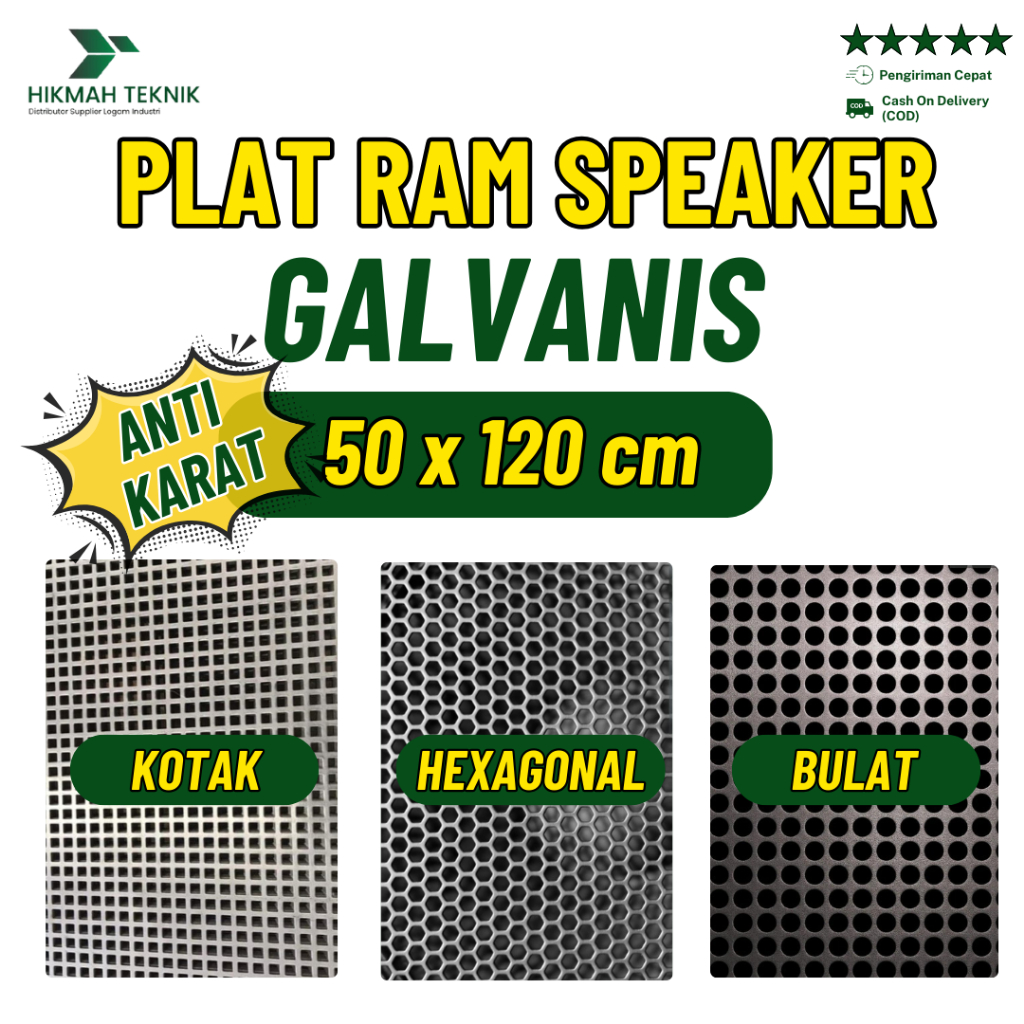 Jual Plat 50 x 120 - Plat Besi Ram Speaker Ram Grill Galvanis Lubang ...