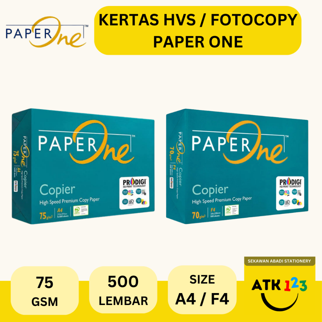 Jual PAPERONE Kertas HVS F4 / A4 75 gsm Merk Paper One | Shopee Indonesia