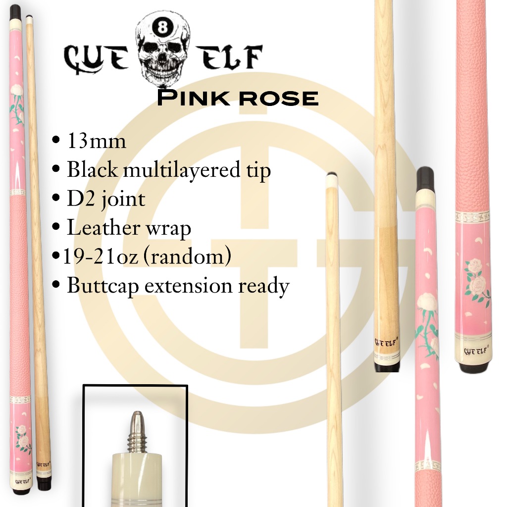 Jual Cue Elf Pink Rose Stick Play Billiard | Shopee Indonesia