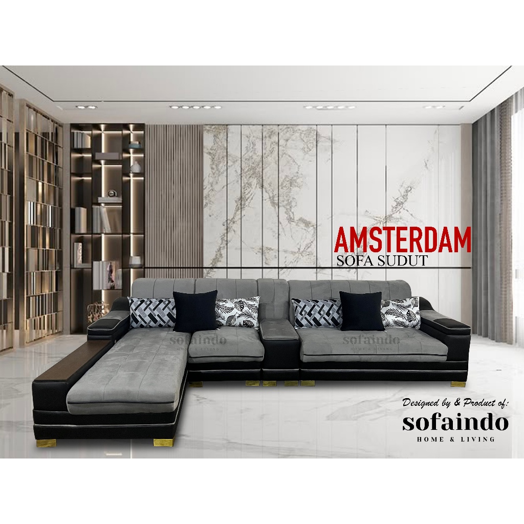 Jual Sofa Sudut / Sofa L Minimalis – Amsterdam 320cm x 180cm (sofa ...