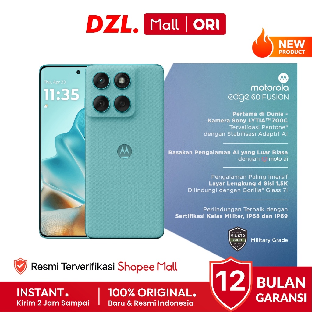 Jual DZL - HP MOTOROLA Edge 60 Fusion 5G NFC 12/256 GB Original Resmi ...