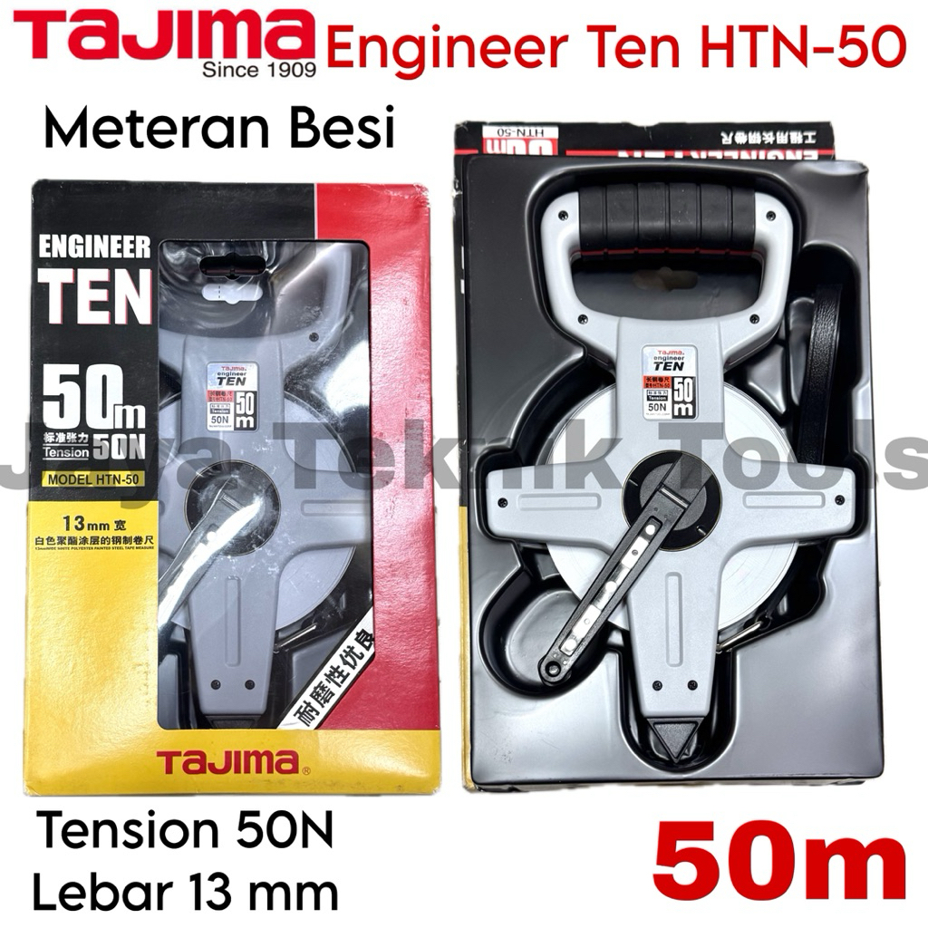 Jual Meteran Tajima Engineer Ten 50 meter HTN-50 Besi Baja Steel ...