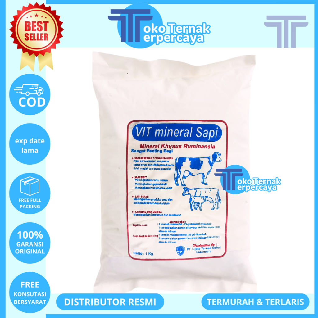 Jual VIT MINERAL SAPI 1 KG - Mineral Kalsium Pelengkap Pakan Penggemuk ...