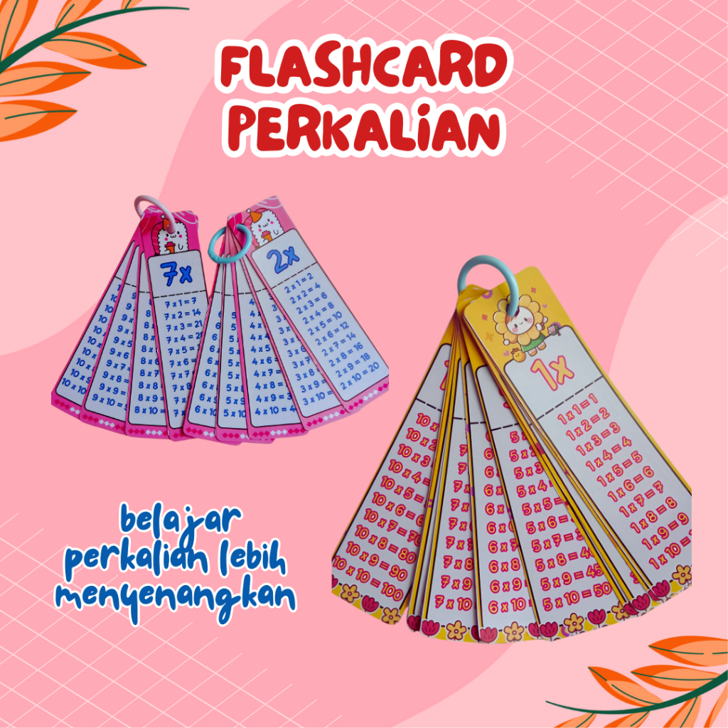 Jual Kartu Perkalian Flashcard Matematika Perkalian/Mainan Edukatif ...
