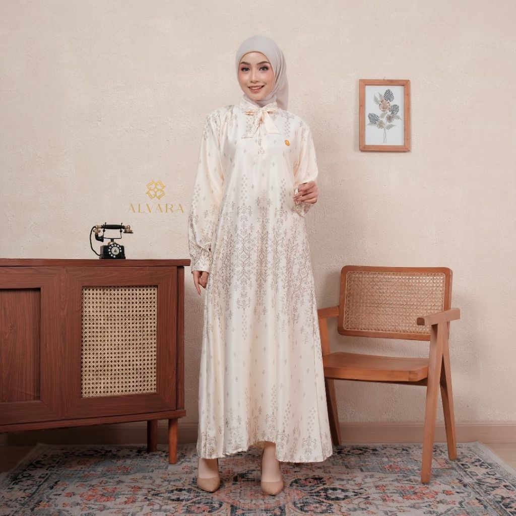 Jual ALVARA Namaira Gamis Model Pita Terbaru Dress PIta Busui Friendly ...