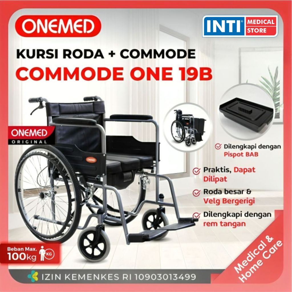 Jual Onemed | Kursi Roda 2 in 1 + Tempat BAB Commode One 19B ...