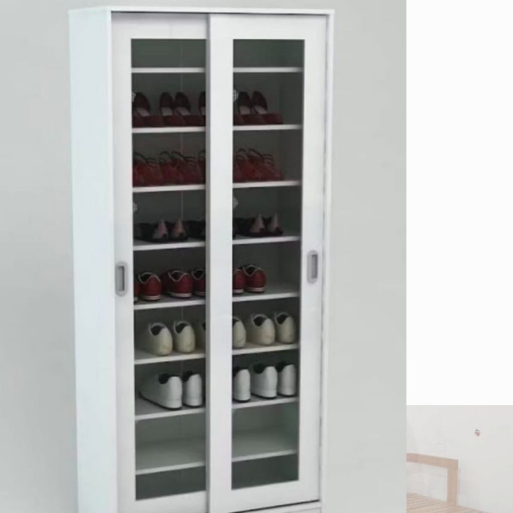 Jual Rak Sepatu Kayu Jati 2 Pintu Sliding | Shopee Indonesia