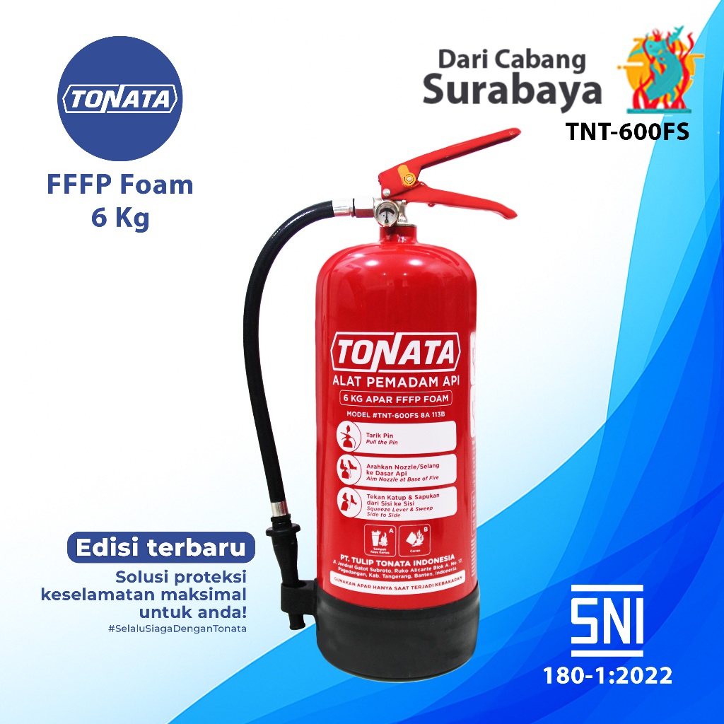 Jual APAR FFFP Foam 6 Kg Tonata / Set Komplit | Shopee Indonesia