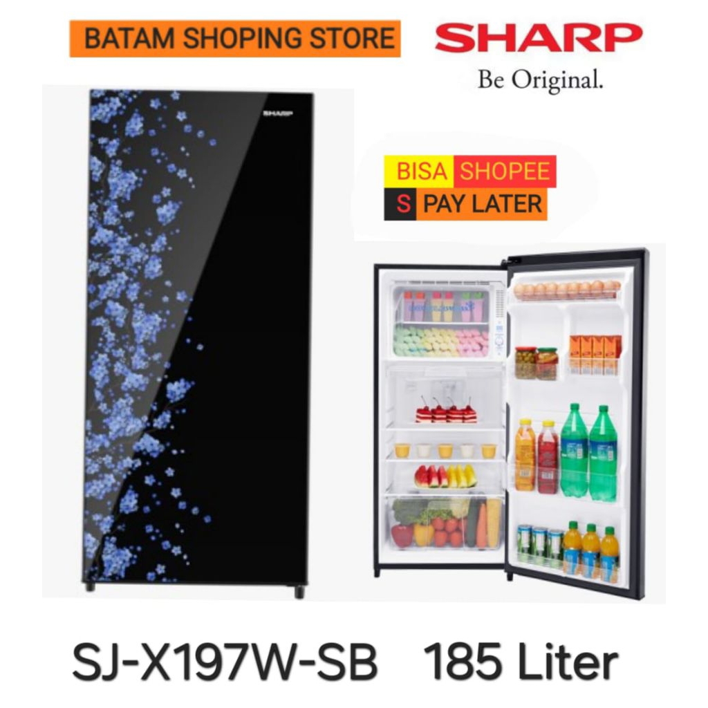 Jual KULKAS SHARP 1 PINTU SJ X197W SB 185 LITER GARANSI RESMI | Shopee ...