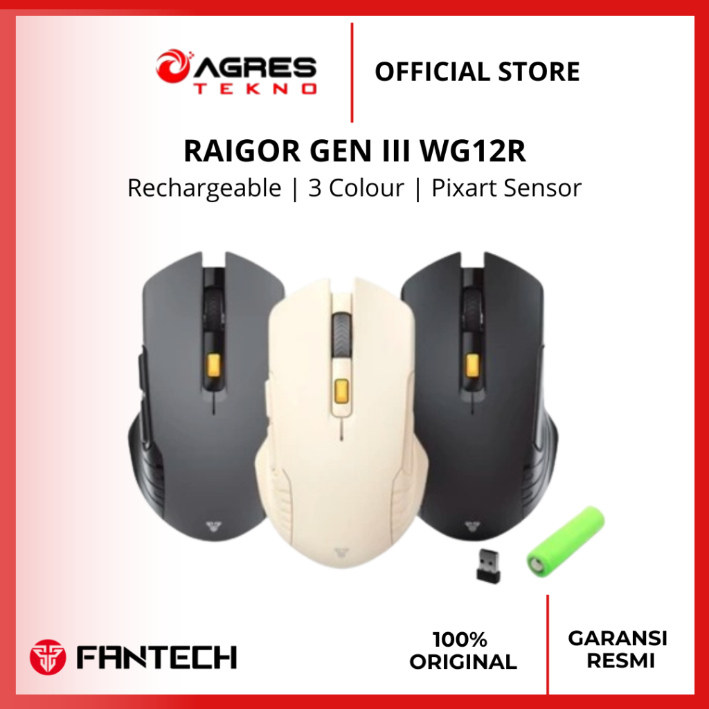 Jual FANTECH Mouse Wireless Gaming RAIGOR GEN III WG12/WG12R ...