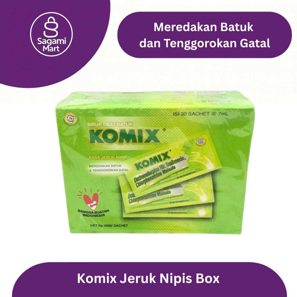 Jual KOMIX SIRUP SACHET ISI 30 SACHET PER BOX | Shopee Indonesia
