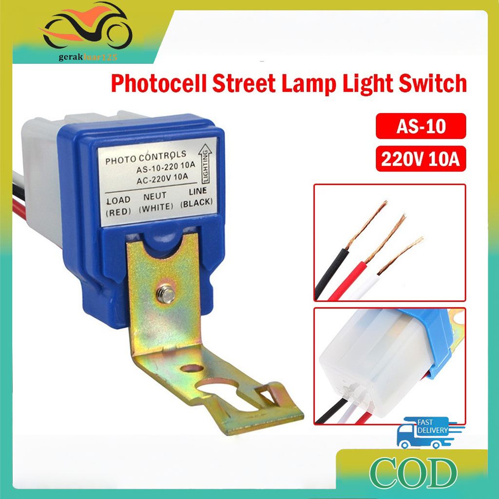 Jual Sensor Cahaya Lampu Led 220V 10A Tahan Air Photo Cell Sensor ...