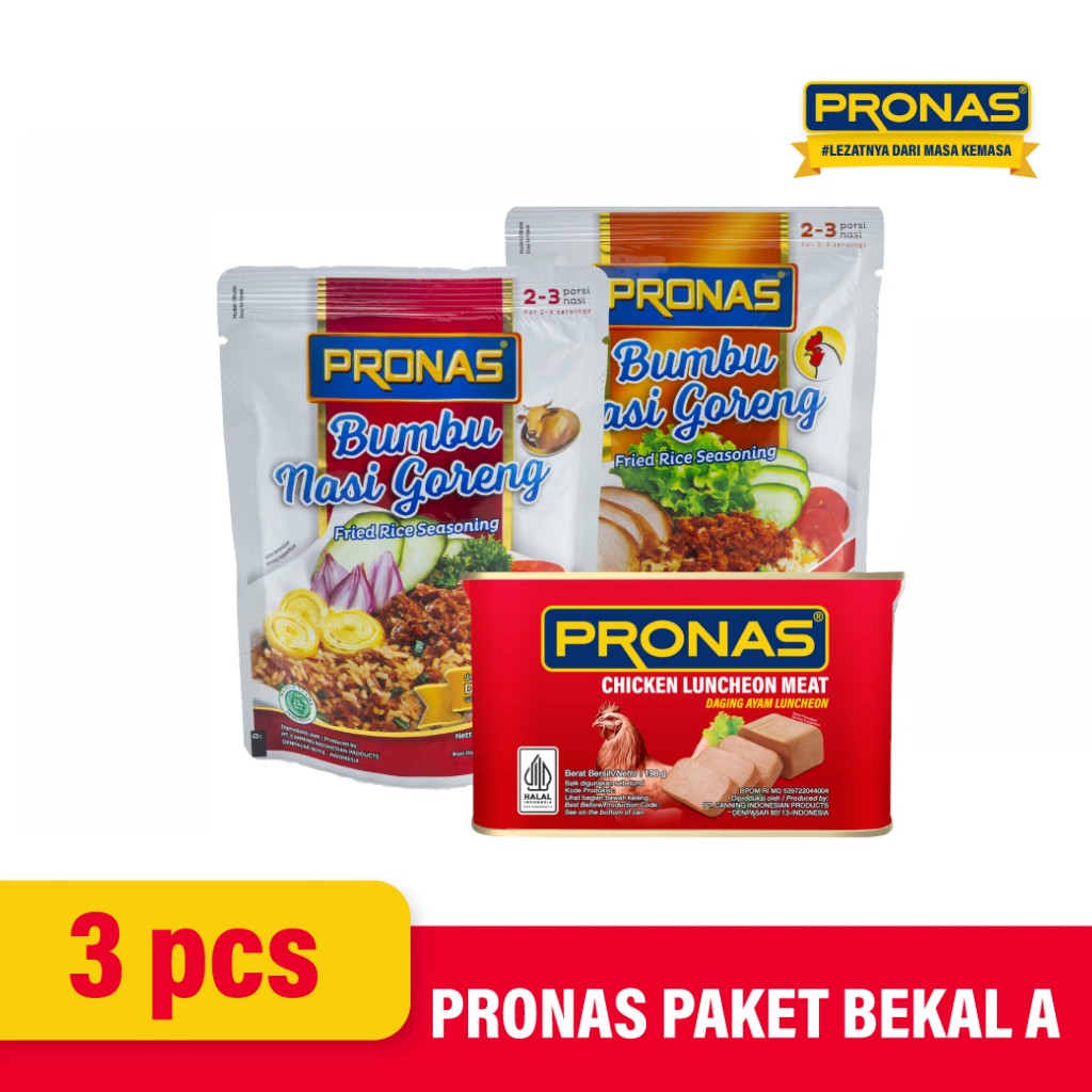 Jual PRONAS Paket Bumbu Nasi Goreng Ayam + Sapi 110 g (1pcs) & Luncheon ...