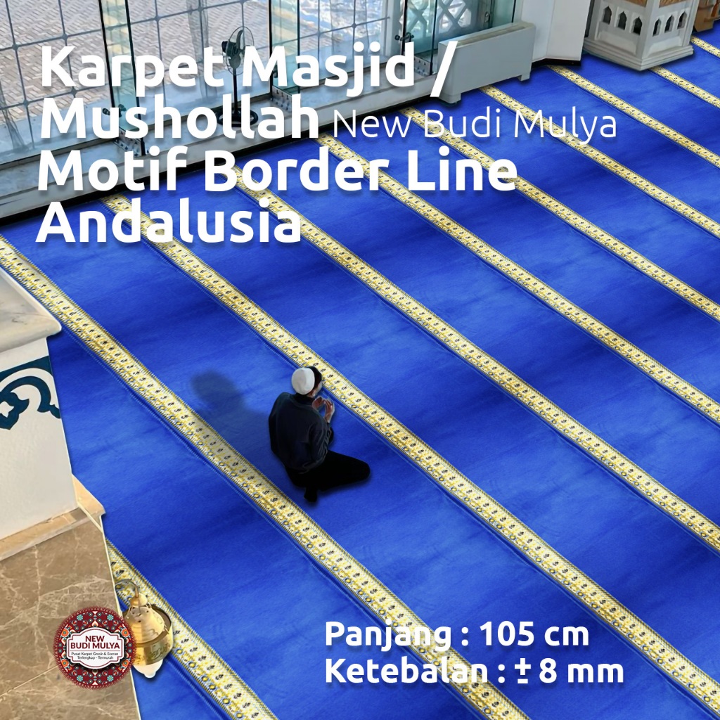 Jual Karpet Masjid / Mushollah New Budi Mulya Motif Bordir Line ...