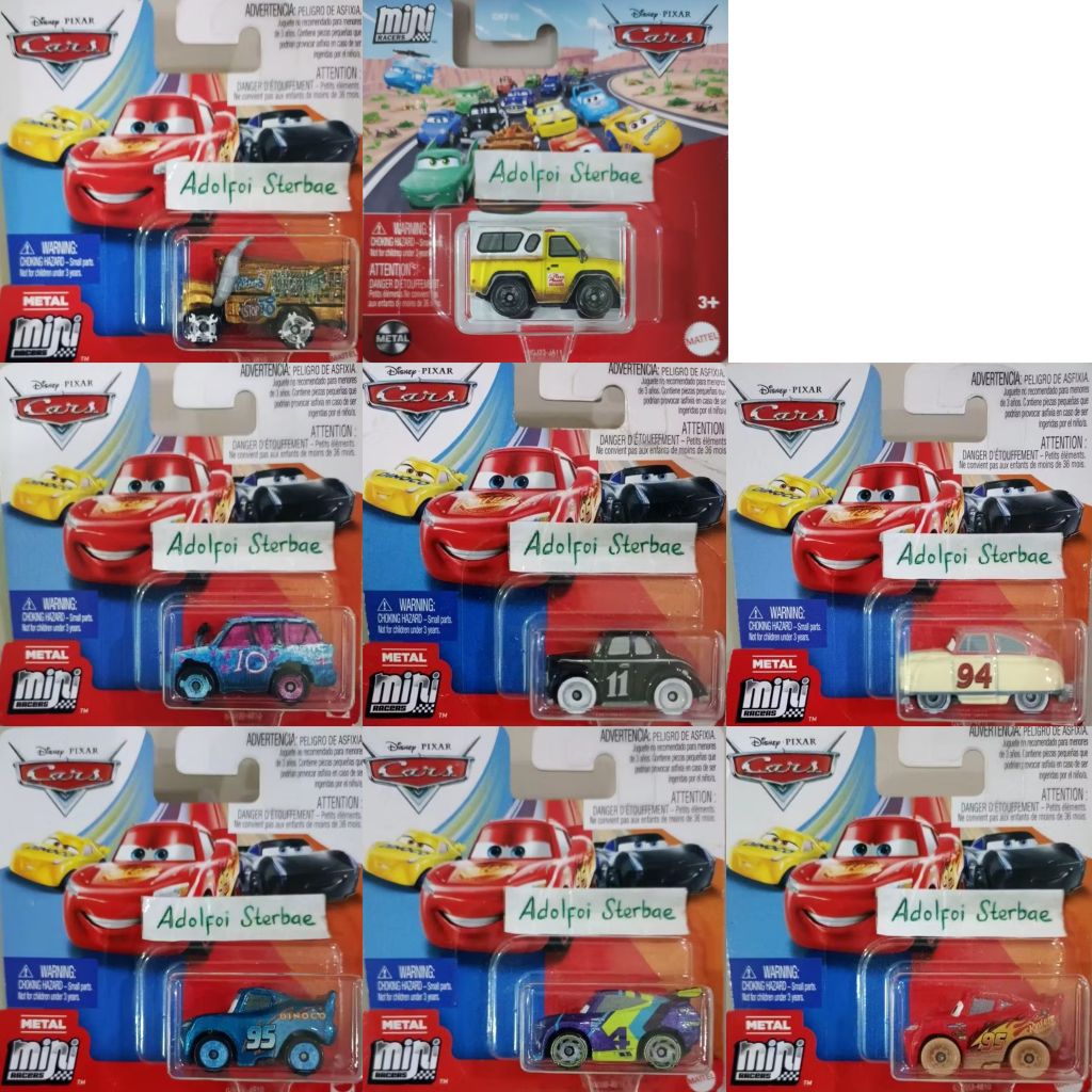 Jual cars disney pixar cars metal mini racers school bus ms miss ...
