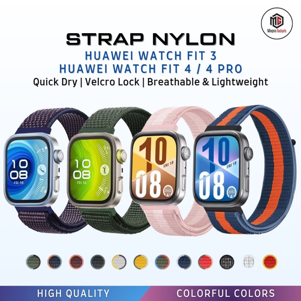 Jual Strap Nylon Loop Huawei Watch Fit 4 / 4 Pro / Fit 3 | Tali Jam ...