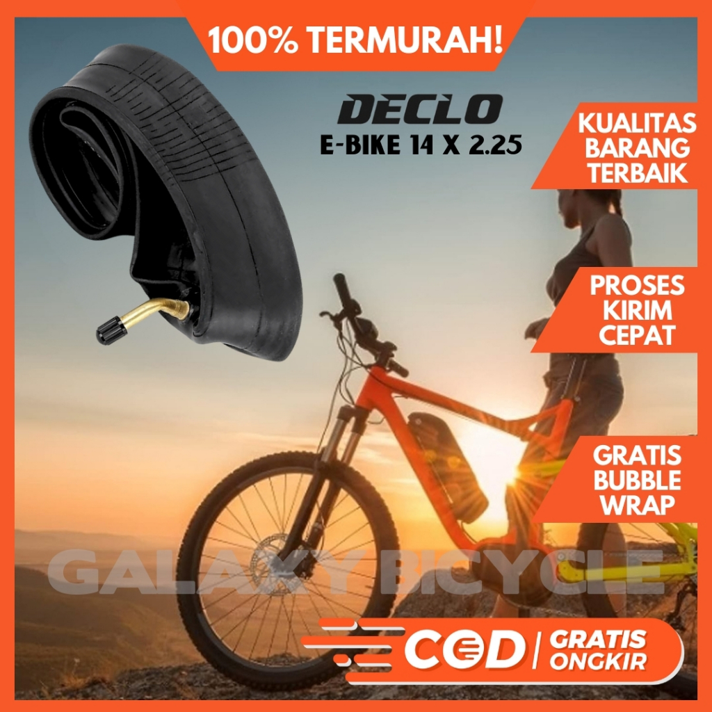 Jual Ban Dalam Sepeda Listrik DECLO 14 x 2.50 Pentil Bengkok E-BIKE Selis DLL | Shopee Indonesia