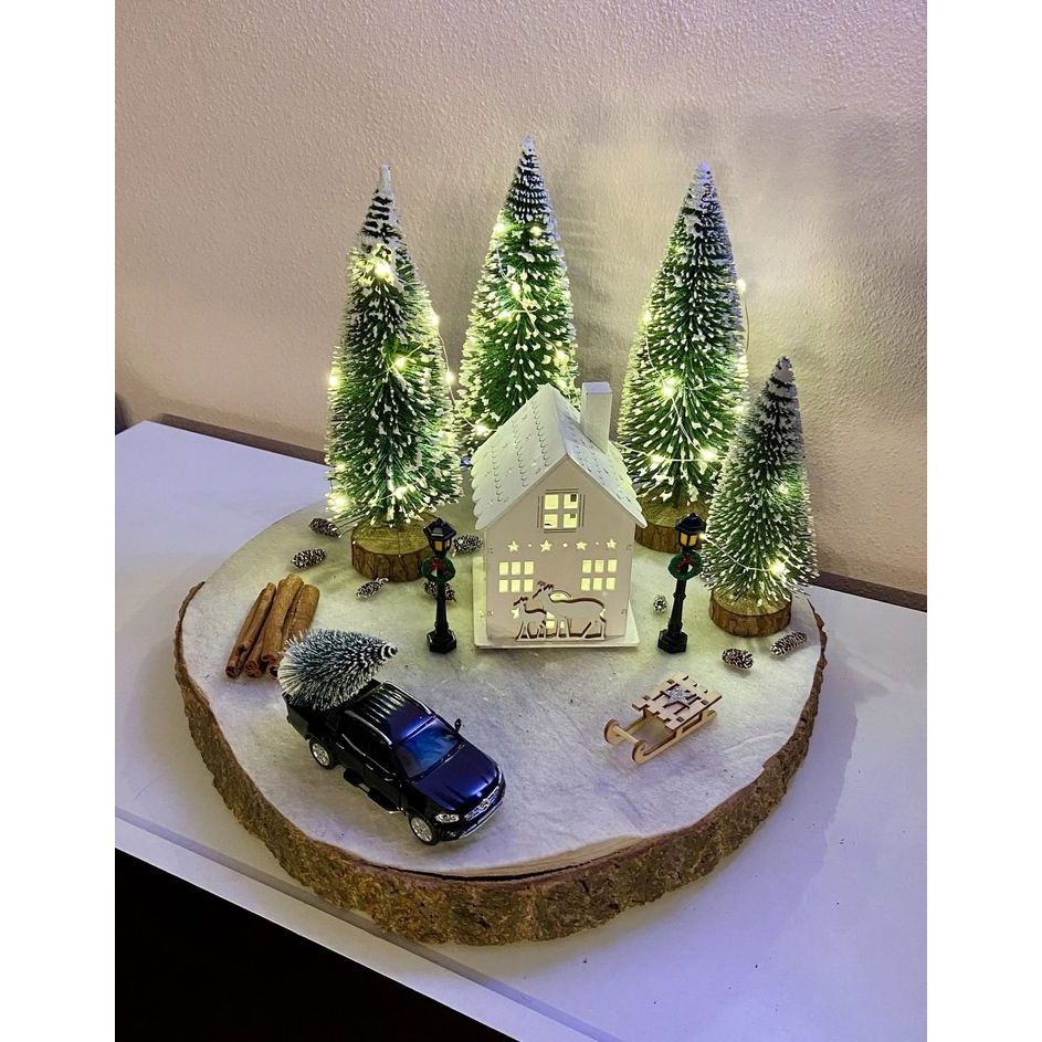 Jual Pohon Natal Mini / Miniatur Pohon Natal Kecil / Snow Powder Christmas / Mini Christmas Tree ...