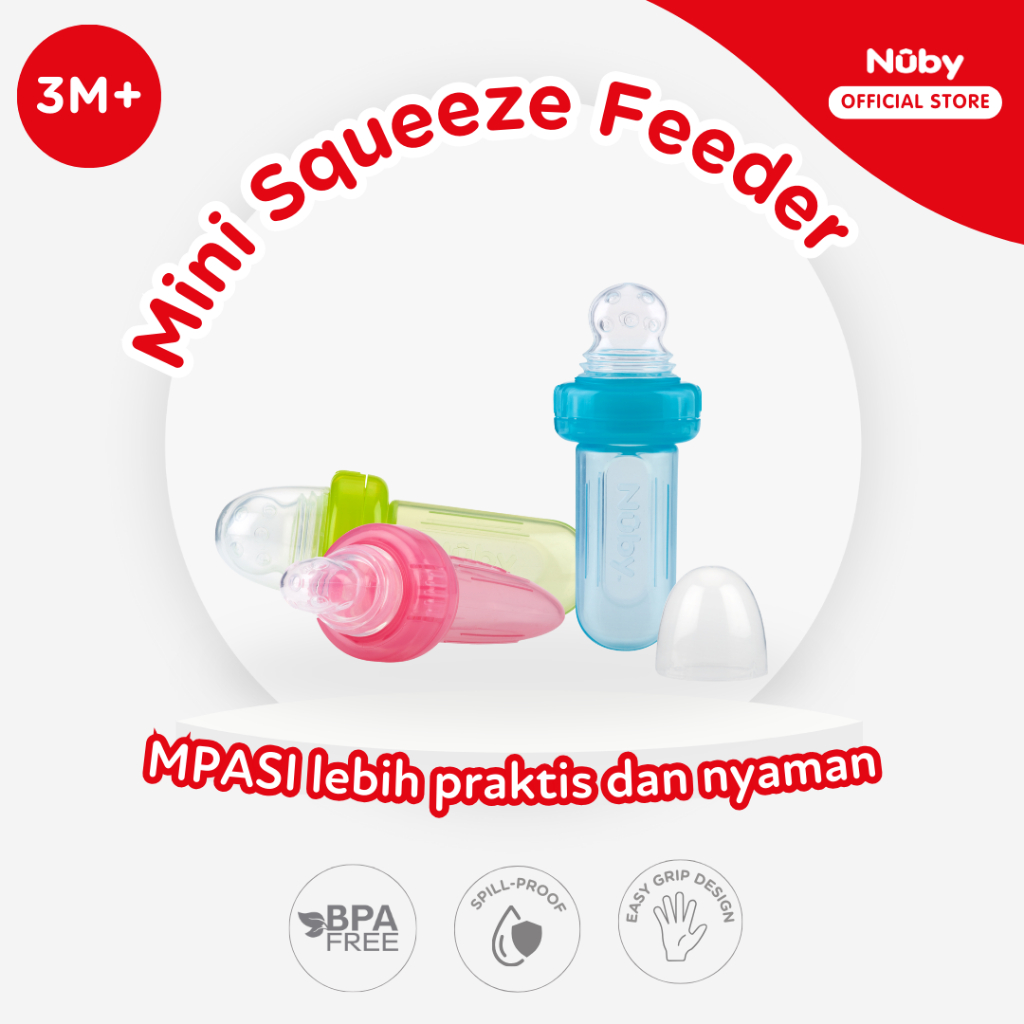 Jual Nuby First Solid Mini Silicone Squeeze Feeder Spoon | Sendok Botol Makan MPASI Bayi ...