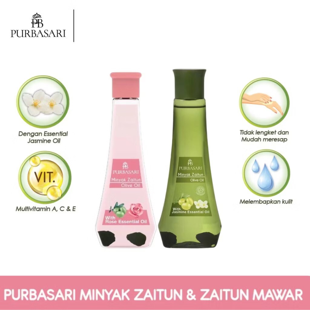 Jual PURBASARI Minyak Zaitun Rose Mawar With Jasmine Essential Oil ...