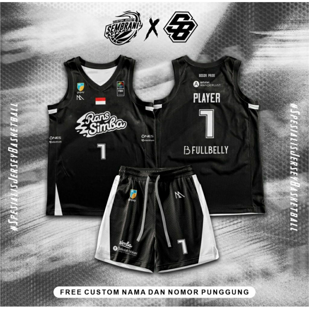 Jual JERSEY RANS SIMBA BASKETBALL BLACK 2025 (BISA CUSTOM NAMA DAN ...