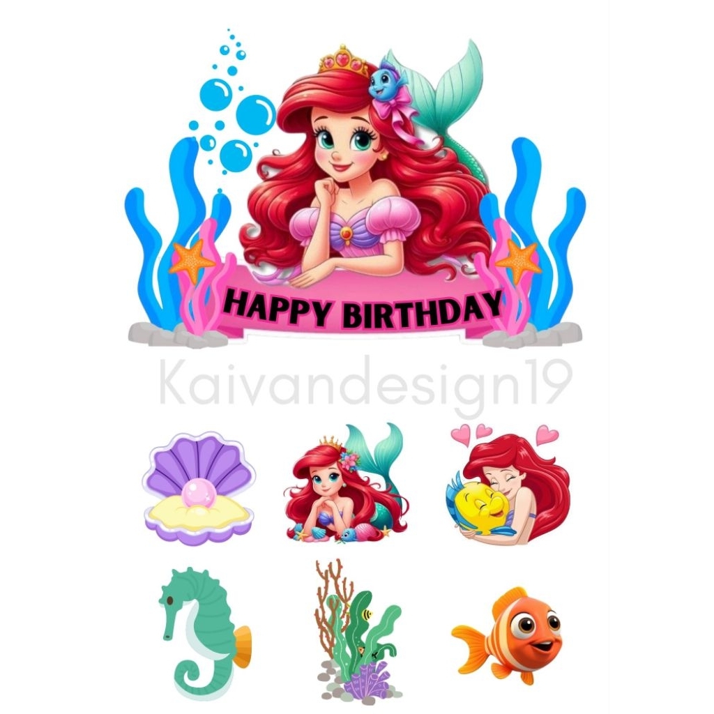 Jual Topper mermaid tart/topper kue mermaid | Shopee Indonesia