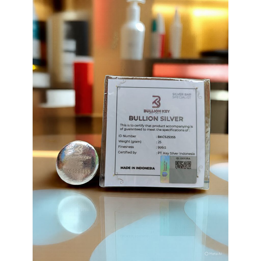 Jual Bullion Key Silver Perak Batangan Logam Mulia 25 Gram - Perak ...