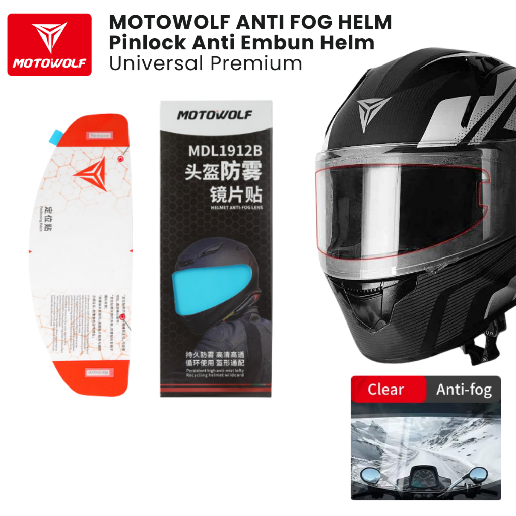 Jual Motowolf Anti Fog Helm Pinlock Anti Embun Helm Universal Premium ...