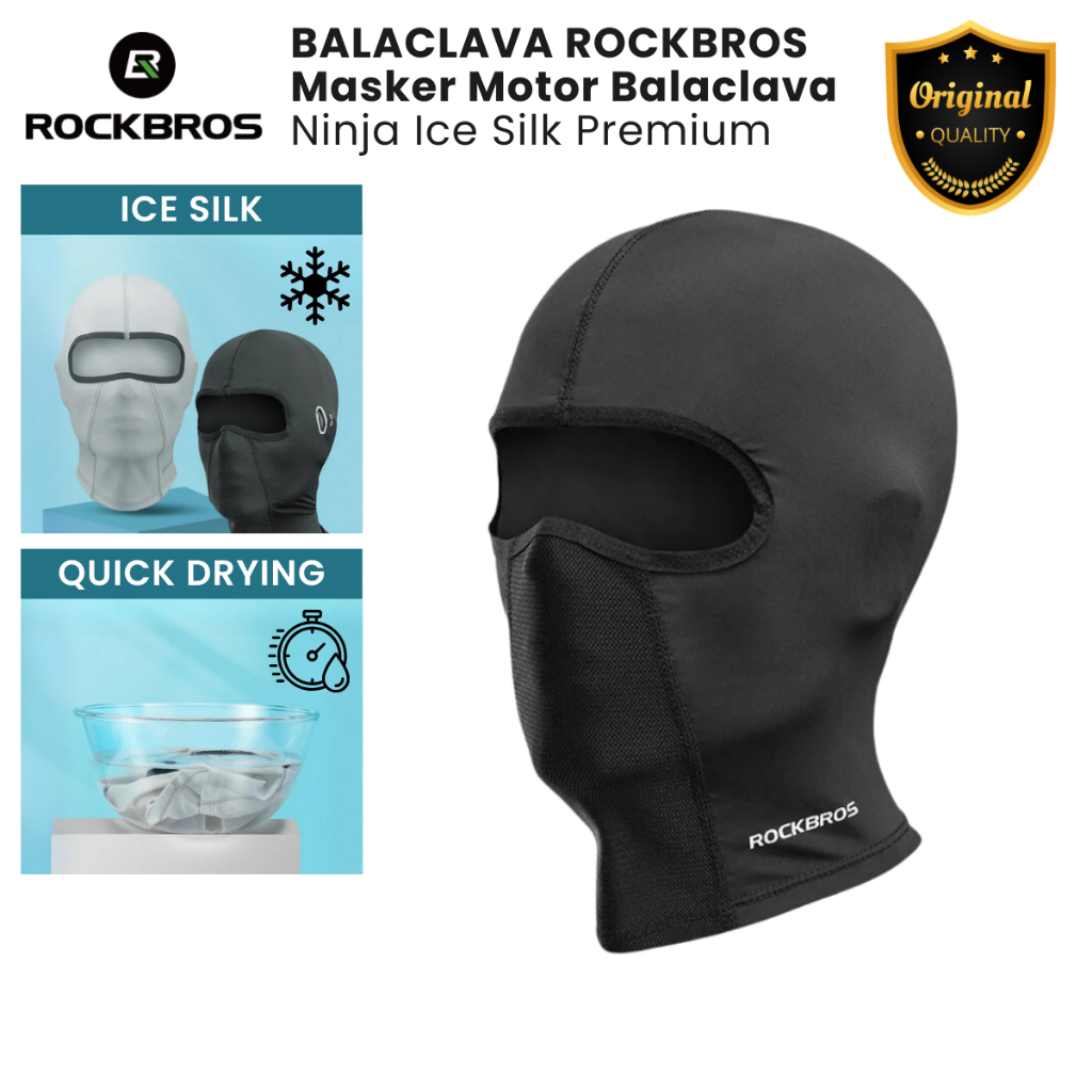 Jual Balaclava Rockbros Masker Motor Balaclava Ninja Ice Silk Premium ...