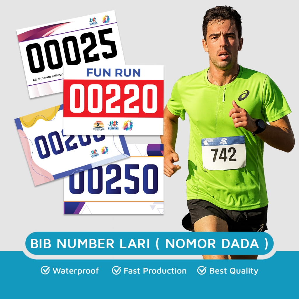 Jual DSPRINTING - Nomor Dada bahan sticker vinyl / Bib Number / Nomor ...