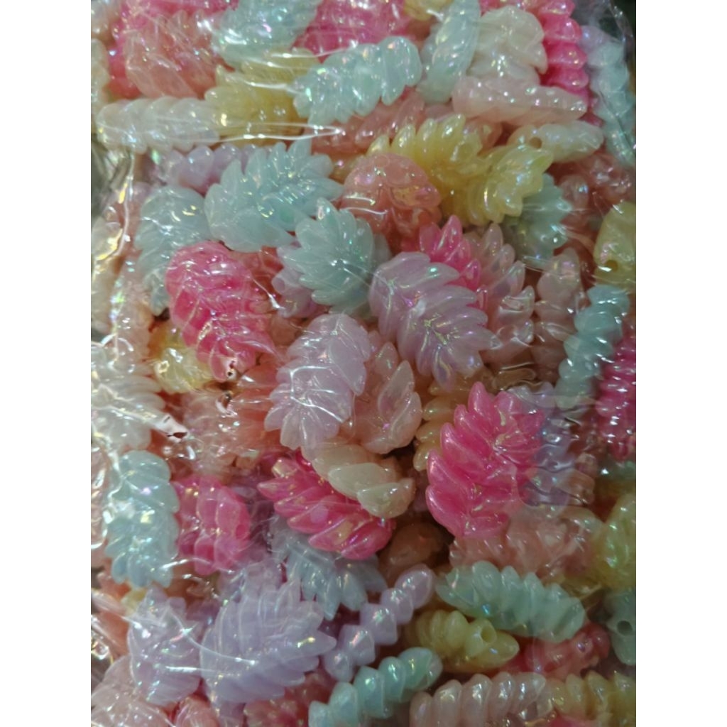 Jual manik daun jely glosy AB mix isi 1pon(450gr) | Shopee Indonesia