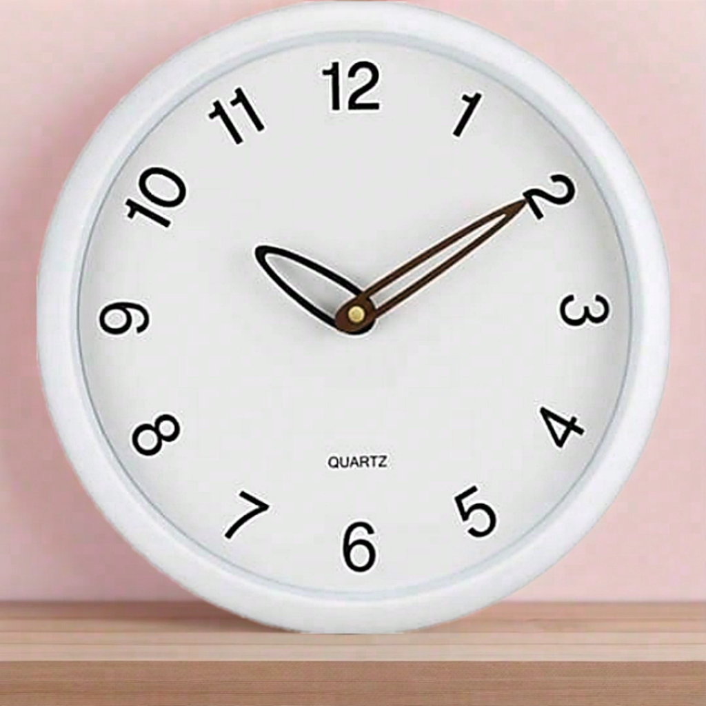 Jual Jam Dinding Minimalis dengan motif Retro Kayu Cokelat Dan Putih ...