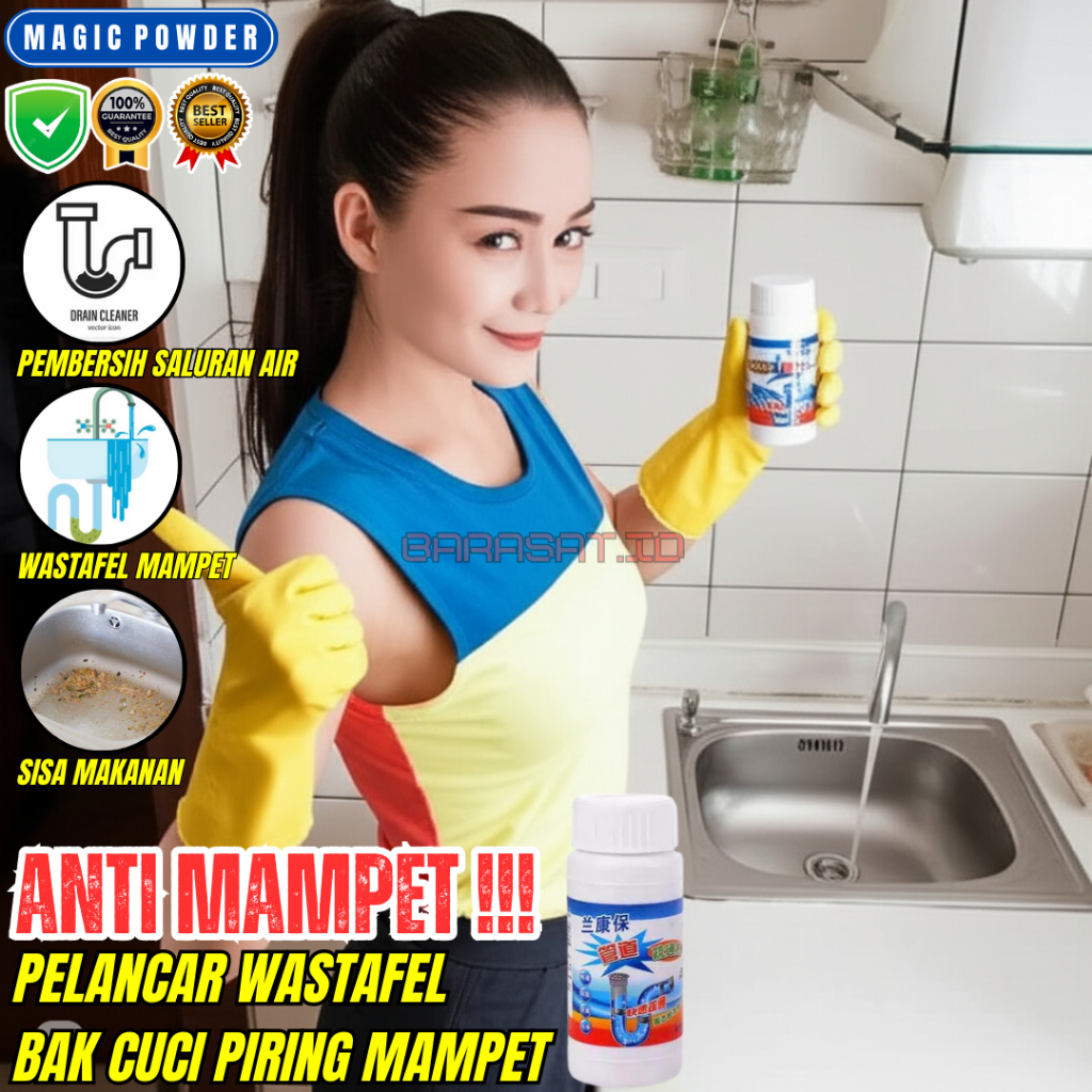 Jual Penghancur Sumbatan Pipa Bak cuci piring Tersumbat Serbuk Anti ...
