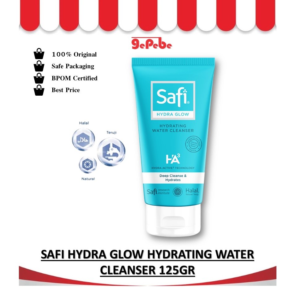 Jual Safi Hydra Glow Hydrating Water Cleanser 125gr | Shopee Indonesia