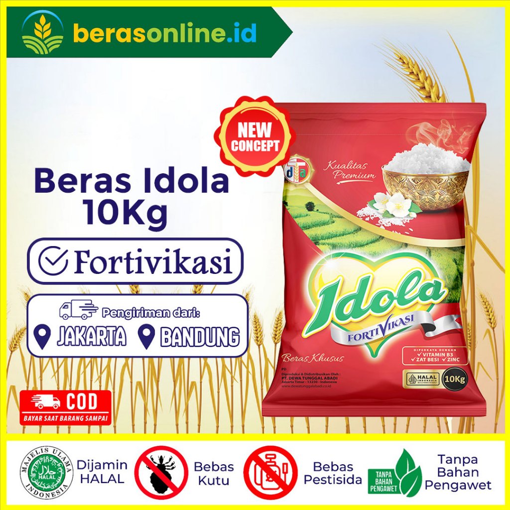 Jual [INSTANT] Beras Online - Idola Beras Fortifikasi 20 kg | Shopee ...